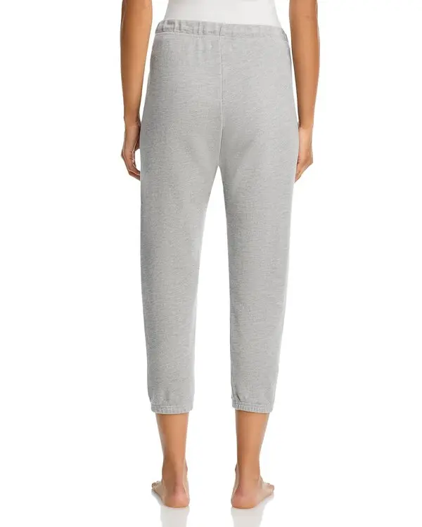 Aqua Avery Crop Sweatpants - Heather Grey