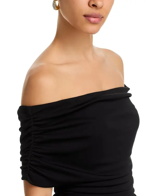 Aqua Ruched Gown - Black