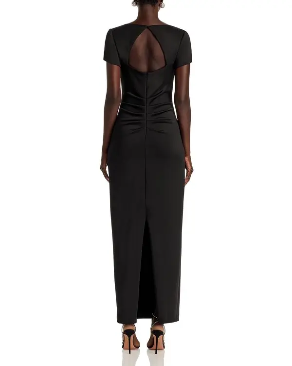 Aqua Scuba Open Back Maxi Dress