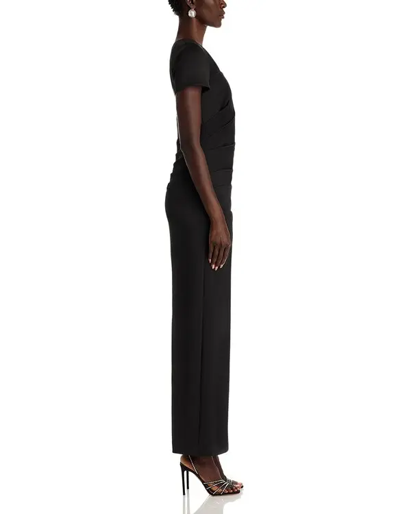 Aqua Scuba Open Back Maxi Dress