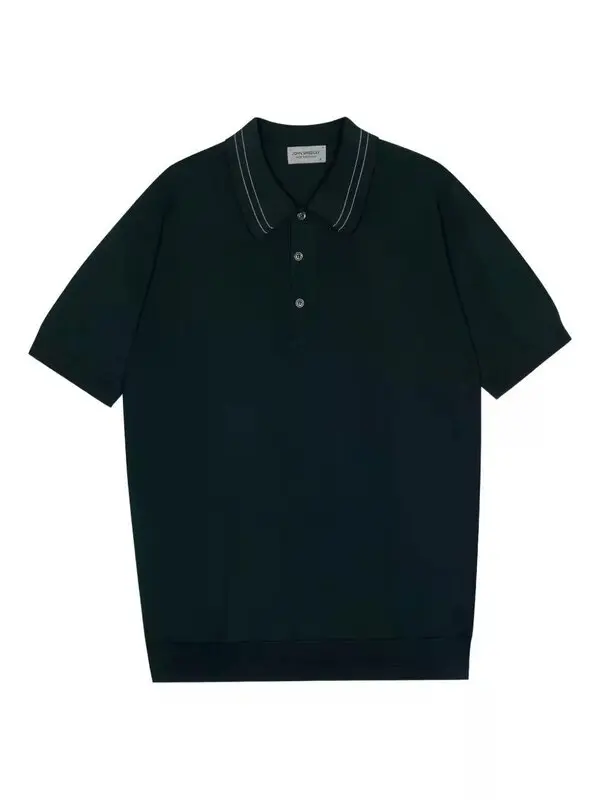 John Smedley Ribbed-collar Polo Shirt