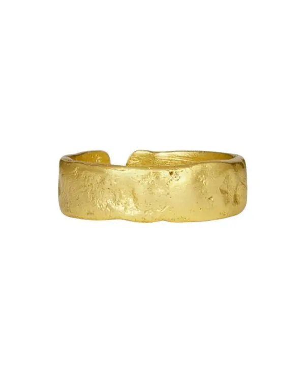 OTTOMAN HANDS Dela Textured Band Ring - Gold