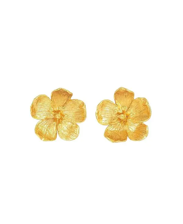 OTTOMAN HANDS Buttercup Flower Stud Earrings - Gold