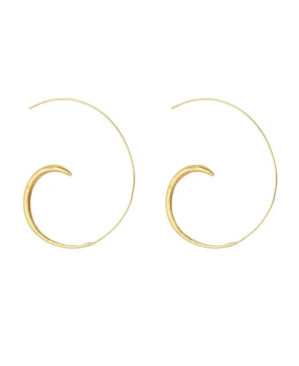 OTTOMAN HANDS Aegina Pull Through Hoop Earrings - Gold