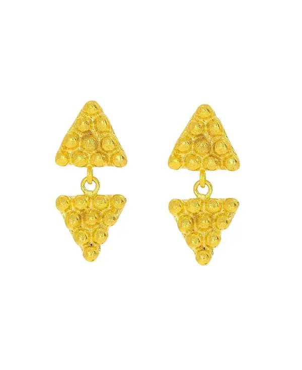 OTTOMAN HANDS Azar Triangle Drop Earrings - Gold