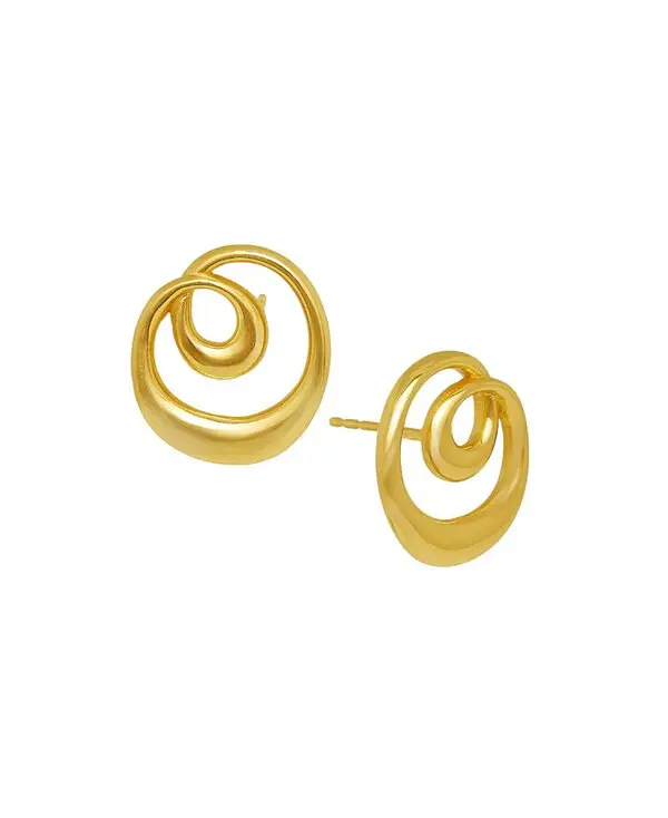 OTTOMAN HANDS Dalia Twist Stud Earrings - Gold