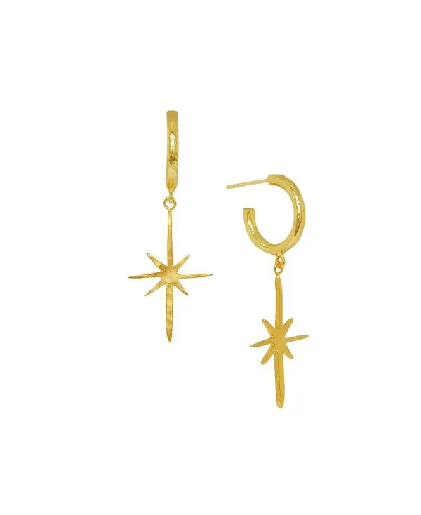 OTTOMAN HANDS Northern Star Hoop Earrings - Gold