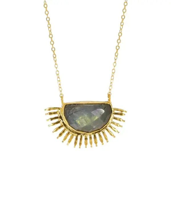 OTTOMAN HANDS Sunrise Labradorite Pendant Necklace - Gold