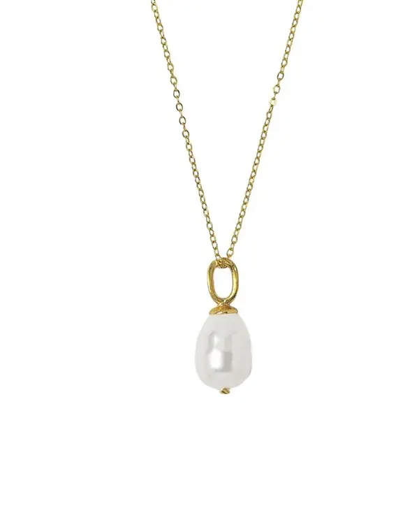 OTTOMAN HANDS Ava Pearl Pendant Necklace - Gold