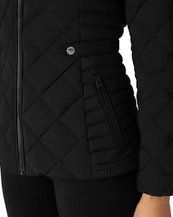 Mackage Diamond Quilted Down Puffer Jacket - Black