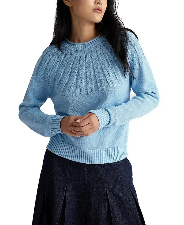 SEASALT CORNWALL Stone Chat Pullover Sweater - Spring Sky