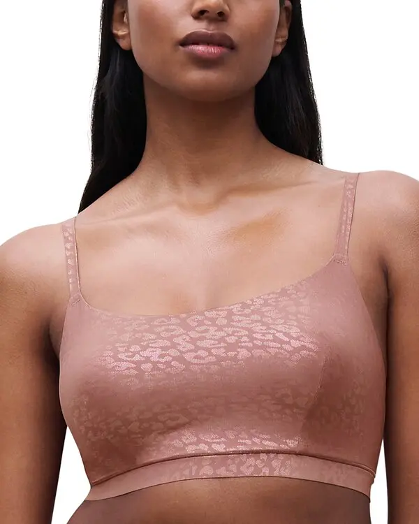 Chantelle Scoop Neck Bralette - Pink Leo Shimmer
