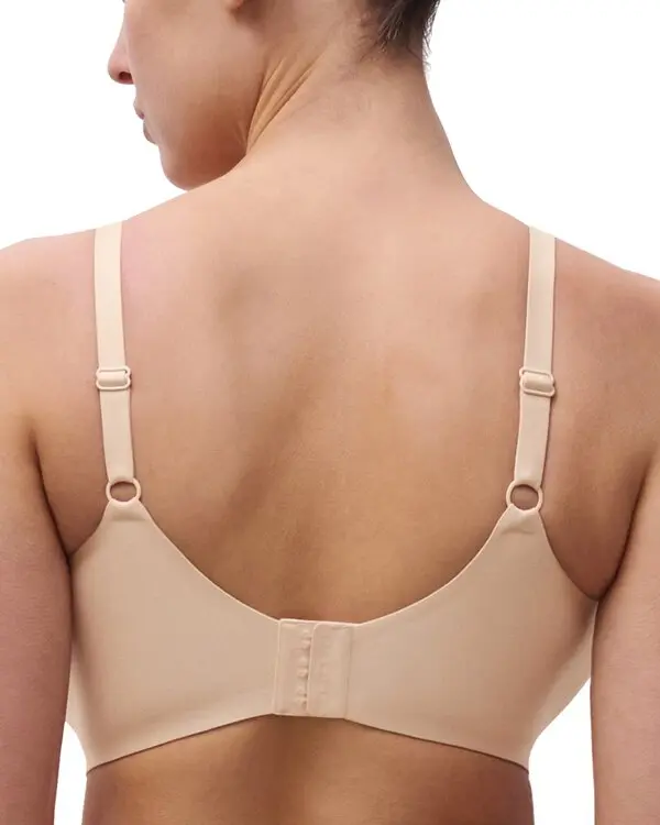 Chantelle V Neck Support Bra - Nude Blush