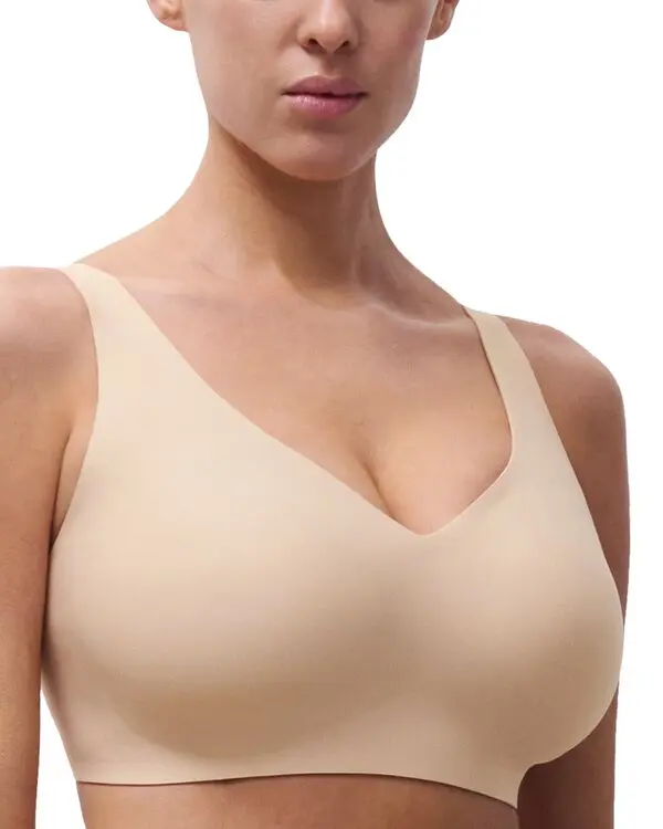 Chantelle V Neck Support Bra - Nude Blush