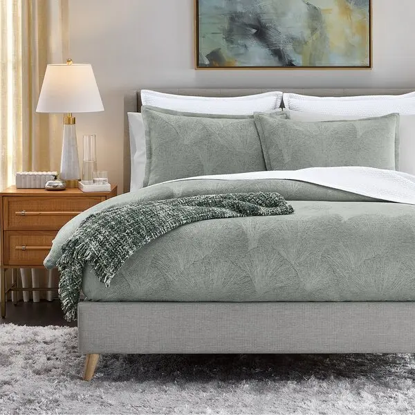HUDSON PARK COLLECTION Gingko Strie Duvet Cover, King Exclusive