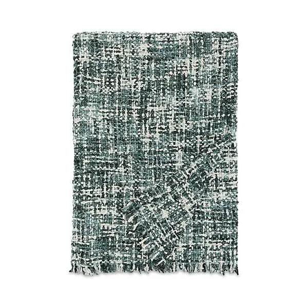 HUDSON PARK COLLECTION Textured Tweed Throw Blanket Exclusive - Green