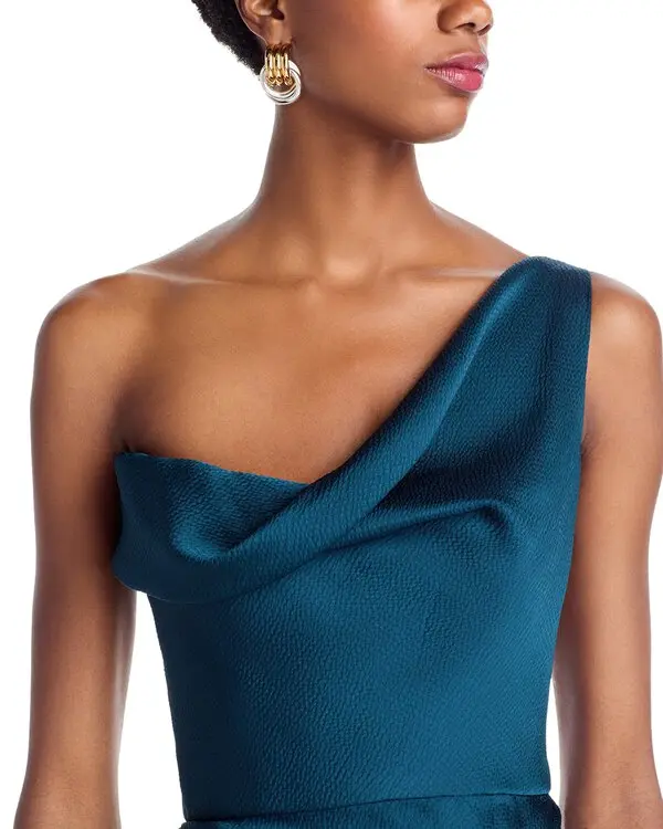 Amsale Draped One-shoulder Dress