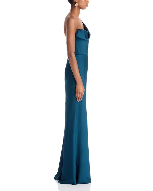 Amsale Draped One-shoulder Dress