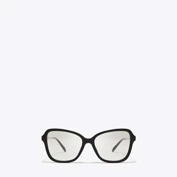 Tory Burch Miller Oversized Butterfly Eyeglasses - Black/silver