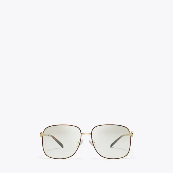 Tory Burch Miller Metal Square Eyeglasses - Gold