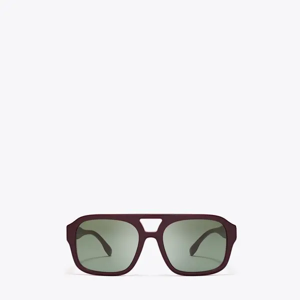 Tory Burch Miller Navigator Sunglasses - Purple/dark Green
