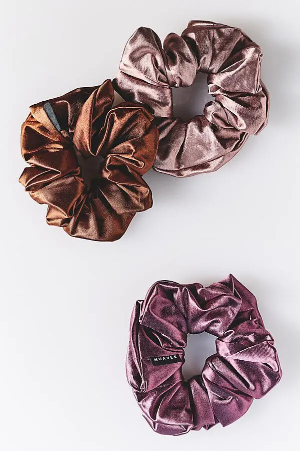 MUAVES Satin Scrunchies Set Of 3