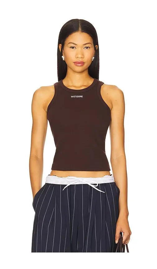 We11Done Minimal Logo Tank Top
