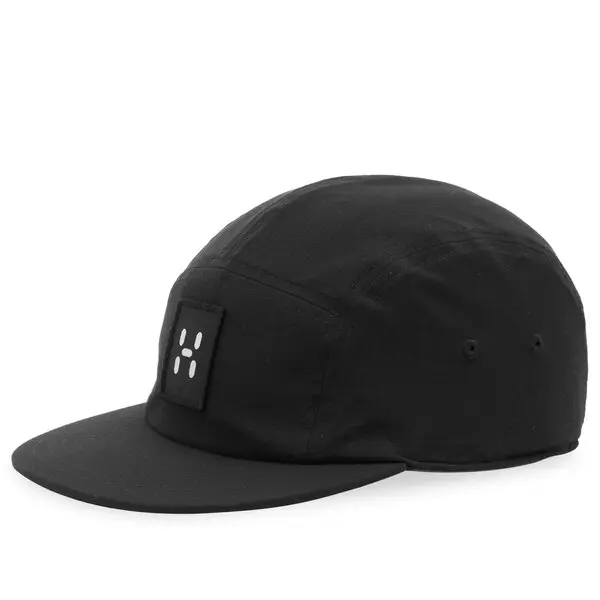 HAGLOFS Brand Five Panel Cap - True Black Solid