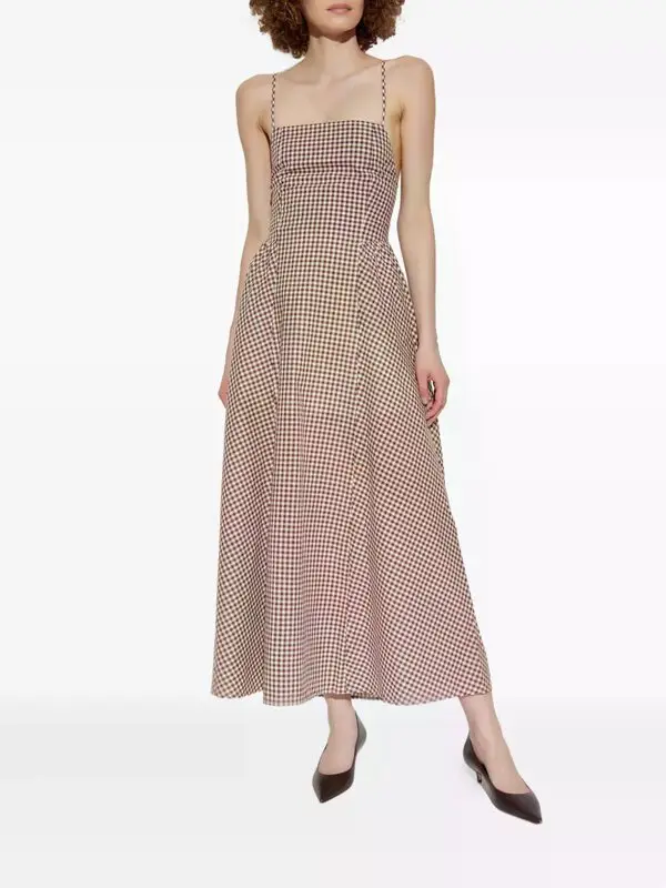Posse Gingham Check Maxi Dress