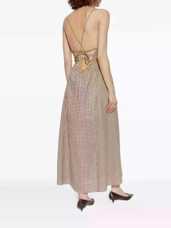 Posse Gingham Check Maxi Dress