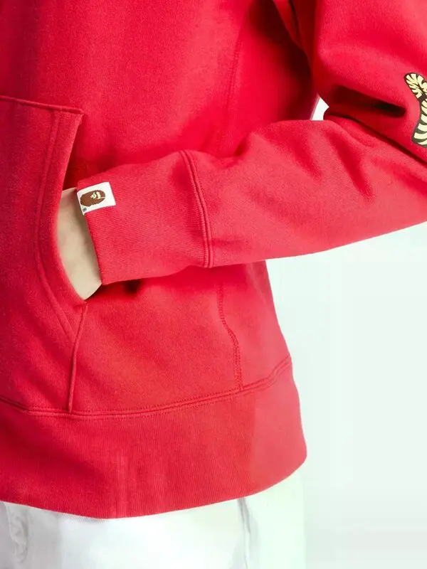 A BATHING APE Tiger-embroidered Zip-up Hoodie