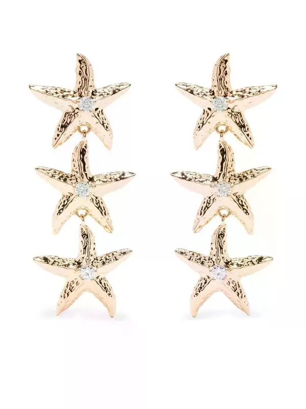 SELF-PORTRAIT Starfish Drop Earrings - Gold