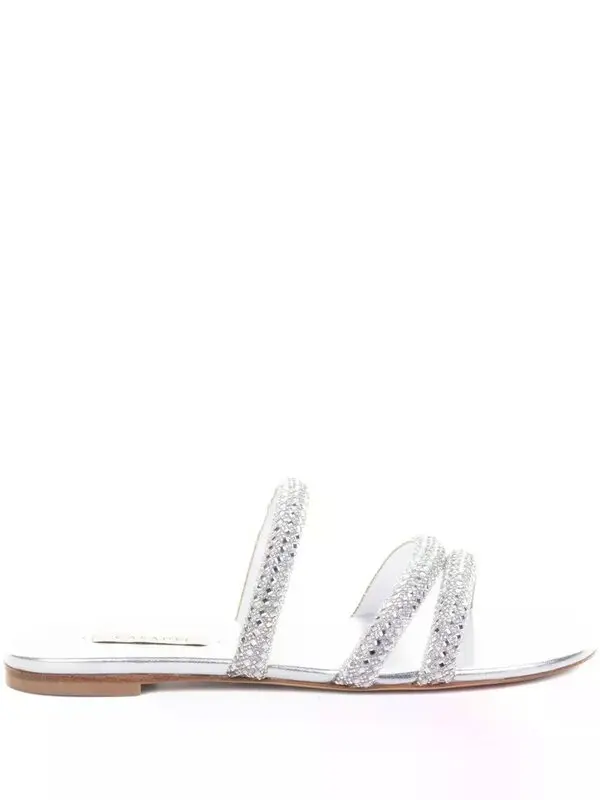 Casadei Crystal-embellished Sandals - Silver