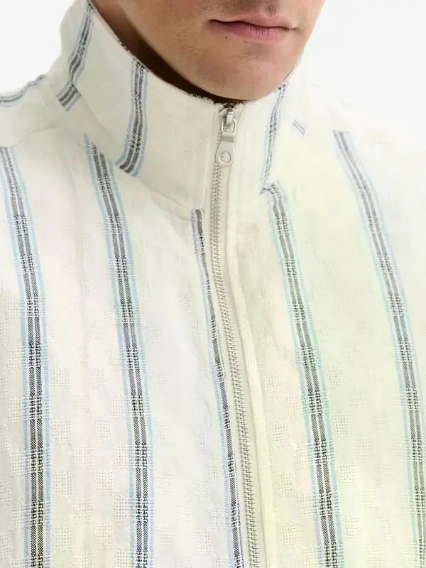 LES DEUX Striped Zip-up Jacket