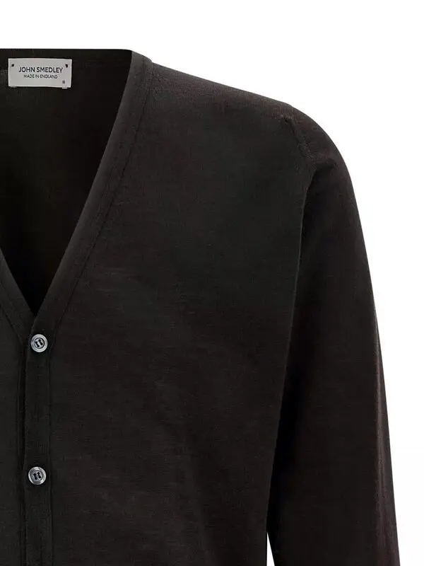 John Smedley Merino Wool Cardigan With Button Cuffs