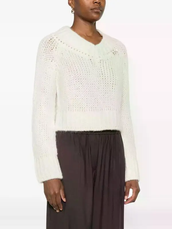 Ermanno Scervino V-neck Cropped Sweater