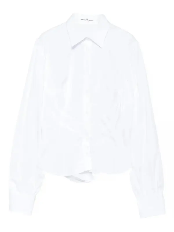 Ermanno Scervino Ruched-panel Collared Shirt