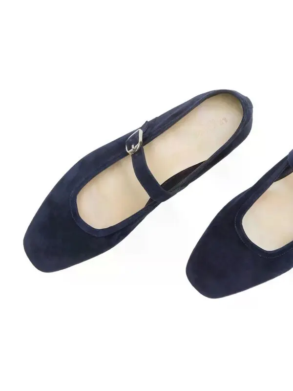 Le Monde Beryl Buckle-strap Suede Ballet Flats