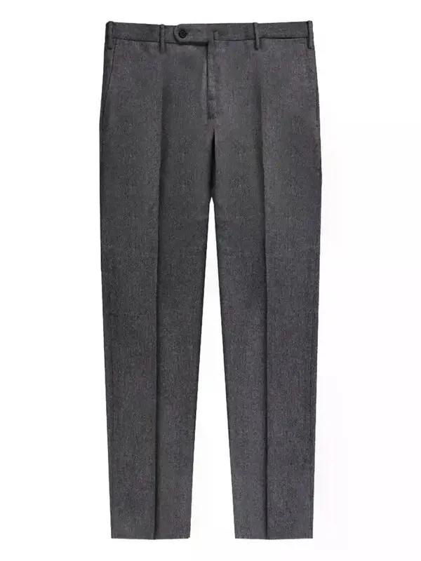 Incotex Pressed-pleat Wool Trousers - Grey