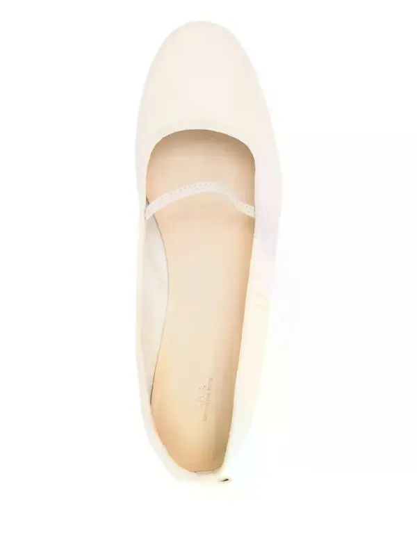A.p.c. Swan Leather Pointed-toe Flats
