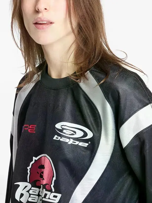 A BATHING APE Flame-pattern Long-sleeve T-shirt