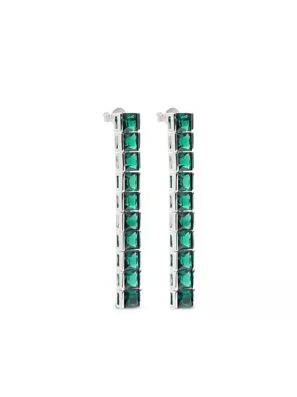 IZABEL DISPLAY Square Tennis Earrings - Silver
