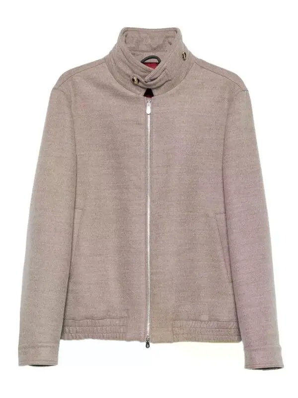 Brunello Cucinelli Zip-front High-neck Jacket