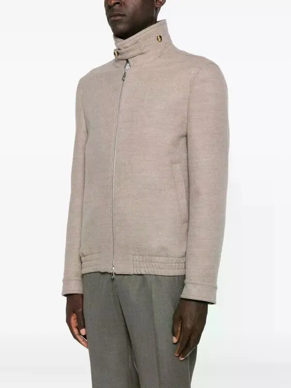 Brunello Cucinelli Zip-front High-neck Jacket