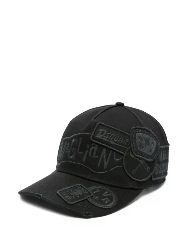 Dsquared2 Embroidered-patch Baseball Cap - Black