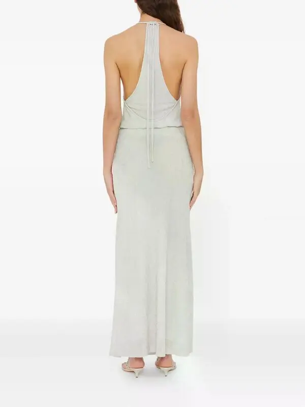 Christopher Esber Metallic-detail Halterneck Top