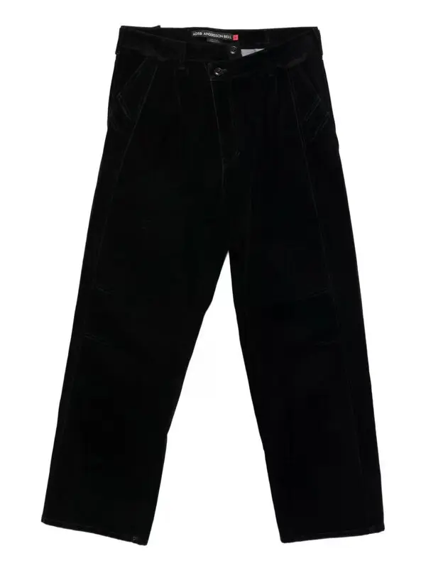 Andersson Bell Paneled Button Fly Jeans - Black