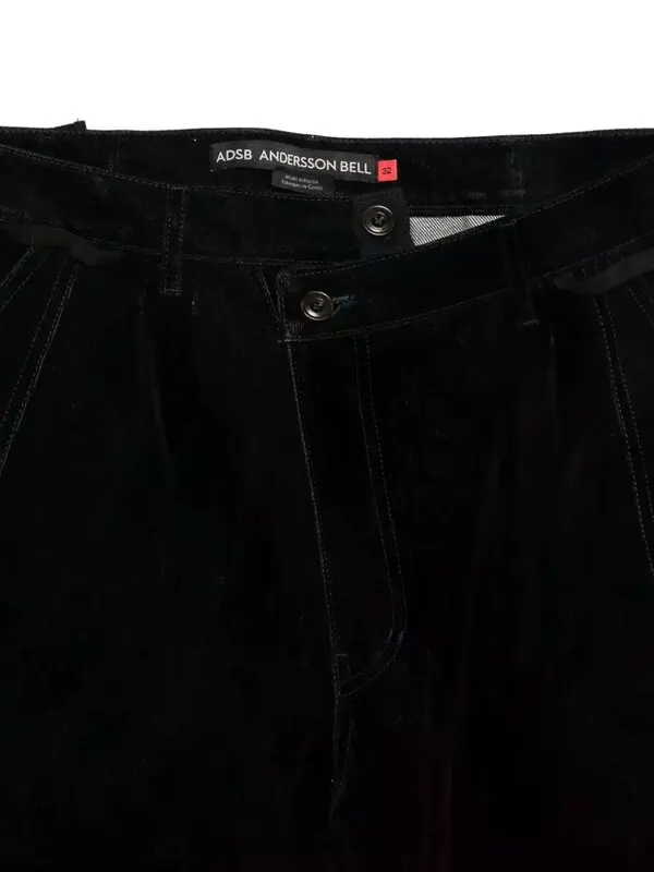 Andersson Bell Paneled Button Fly Jeans - Black
