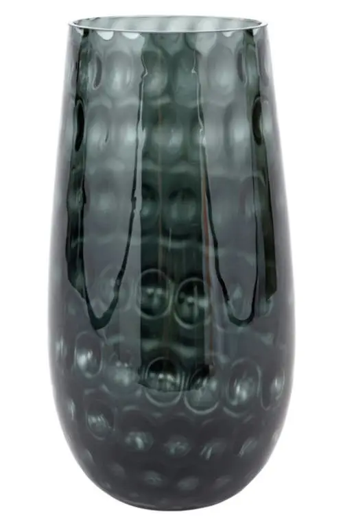 VIETRI Bolla Pebbled Glass Medium Vase - Grey