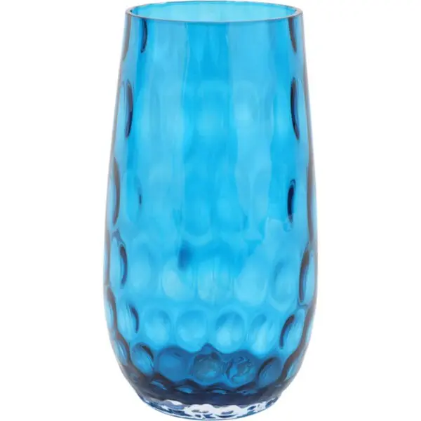 VIETRI Bolla Pebbled Glass Small Vase - Blue